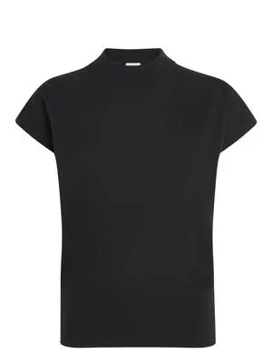 Agnona Cashmere Short-sleeve Sweater - Black
