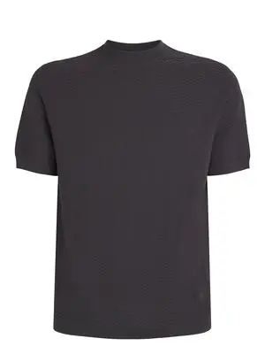 Emporio Armani Embossed T-shirt - Black