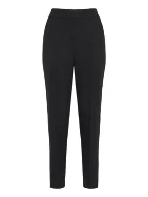 Agnona Wide-leg Tailored Trousers - Black