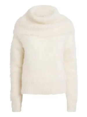 TOTEME Alpaca-blend Funnel-neck Sweater - Ivory