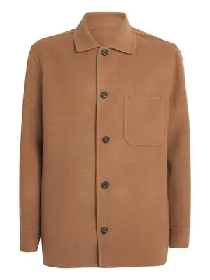 Eleventy Wool Overshirt - Beige