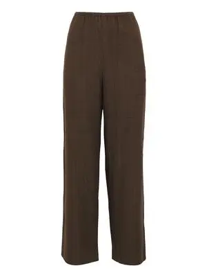 TOTEME Modal Flannel Wide-leg Trousers - Brown