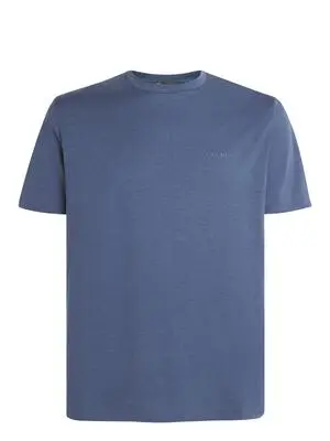 Colombo Silk-cotton T-shirt - Blue