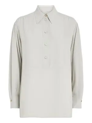 Agnona Gathered Shirt - Grey