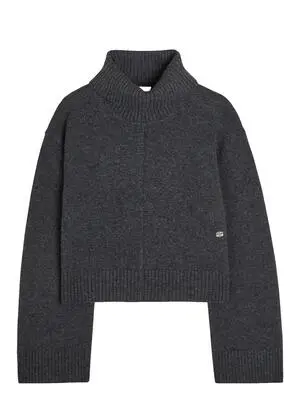 GANNI Wool Turtleneck Jumper - Black
