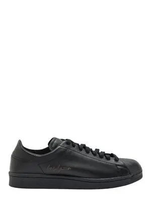 Y3 X Adidas Superstar Leather Sneakers - Black