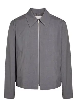 JIL SANDER Wool Zip-up Jacket - Grey