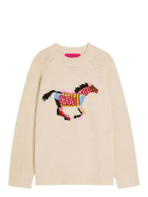 THE ELDER STATESMAN Glacier Horse Cashmere Jumper