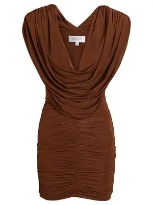Ronny Kobo Stretch-mesh Mini Dress - Brown