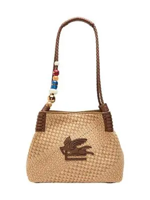 Etro Raffia Shoulder Bag - Natural