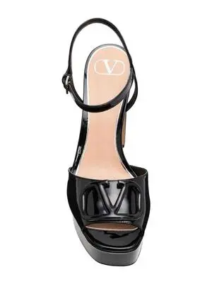 Valentino Garavani 115mm VLogo Platform Sandals Nero