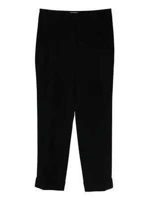 Alberto Biani Pleated Cuffed Trousers - Black