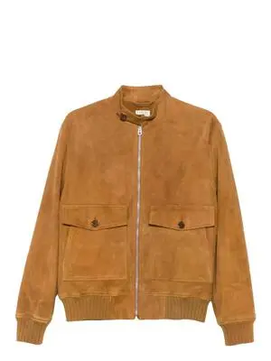 FURSAC Zip-up Suede Jacket - Brown