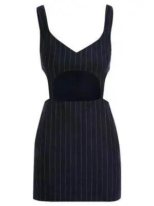 Zeynep Arçay Pinstripe Mini Dress - Blue