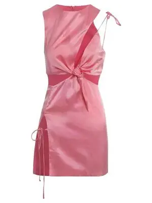 MOTHER OF ALL Knotted-detail Mini Dress - Pink
