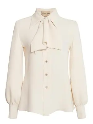 Valentino Garavani Couture Silk-cady Blouse - Ivory