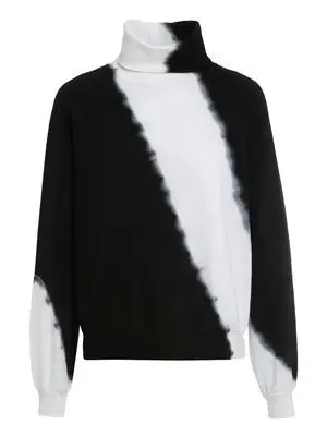 Electric & Rose Tie-dye Turtleneck Sweater - Black