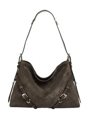 Givenchy Medium Voyou Suede Hobo Bag - 021-dark Grey