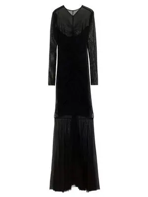 Norma Kamali Shirred Fishtail Gown - Black