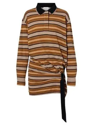 MARANT ETOILE Isea Striped Polo Shirt Dress - Multicoloured
