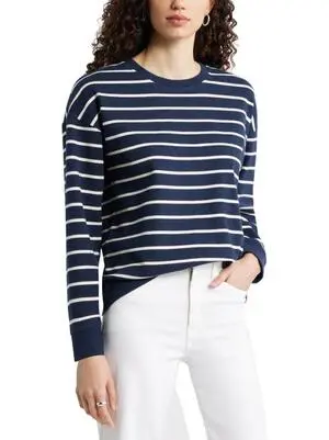 CASLON Stripe Pullover Sweatshirt