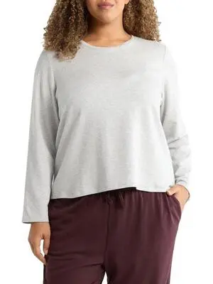 Eileen Fisher Crewneck Long Sleeve Top - Dark Pearl