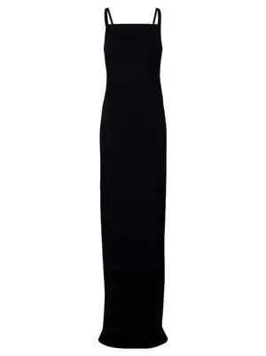 Rick Owens Temple Layered Cotton Jersey Maxi Dress - Black