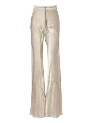 Rick Owens Satin Flared Pants - Beige