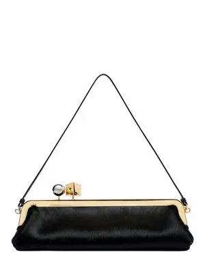 Jacquemus Salon Calf Hair Shoulder Bag - Black