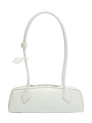 Alaïa Le Teckel Small Leather Shoulder Bag - White