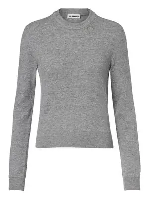 JIL SANDER Virgin Wool Crewneck Sweater - Grey