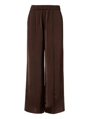 JIL SANDER Wide-leg Viscose Pants - Brown