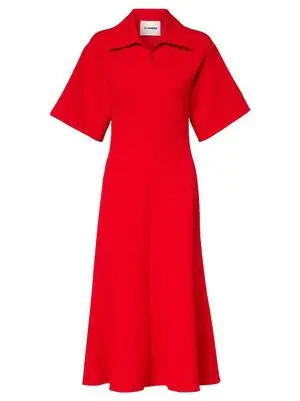 JIL SANDER Midi Dress - Red
