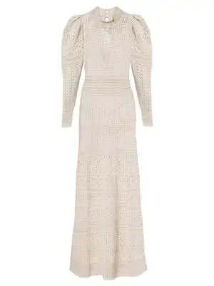 Isabel Marant Dione Open-knit Maxi Dress - Beige