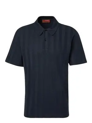 Missoni Cotton-blend Polo Shirt - Blue