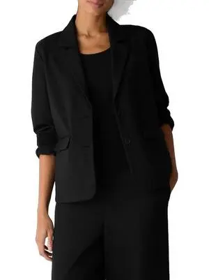 Eileen Fisher Double-knit Blazer - Black
