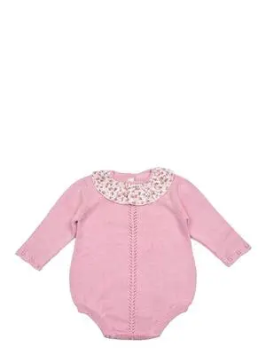 CUCLIE Colette Knit Bubble Romper - Pink