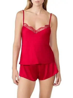 ETAM Lace Trimmed Camisole - Red