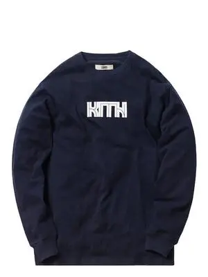 Kith Community Sponsors Long Sleeve Tee Shirt - Navy Blue