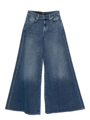 7 For All Mankind Willow Wide Leg Jeans - Blue