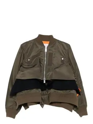Sacai Nylon Bomber Jacket - Green