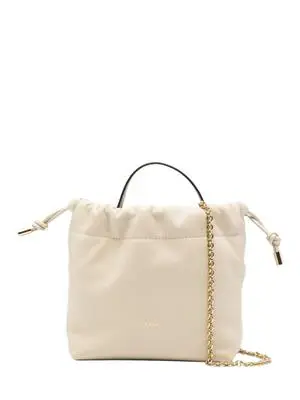 Chloé Icons Leather Bucket Bag - Beige