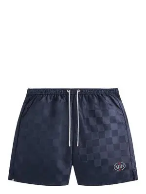 Kith Checkered Satin Collins Short - Blue