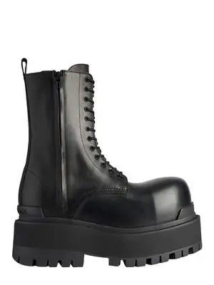Balenciaga Lace-up Platform Boots - Black