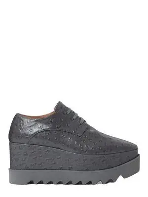 Stella McCartney Elyse Ostrich Platform Shoes - Natural