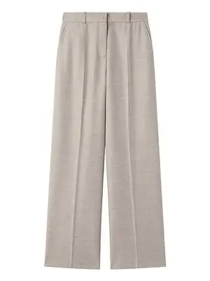 JOSEPH Hawley Wide-leg Wool Trousers - Powder Melange