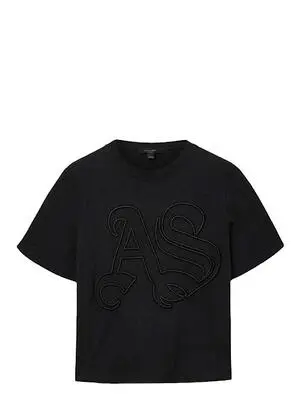 ALLSAINTS Lisa Brand-embroidered T-shirt - Black