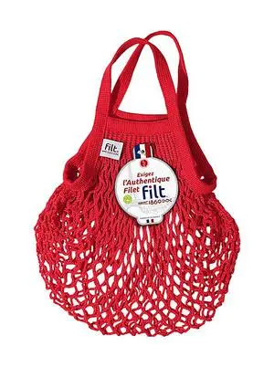FILT Mini Cotton Net Shopper Red Love