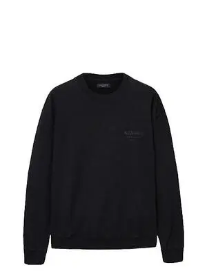 ALLSAINTS Xander Branded-print Cotton-jersey Sweatshirt - Jet Black