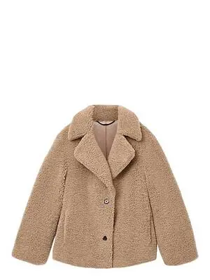 ALLSAINTS Eddie Faux Teddy Jacket - Caramel Brown